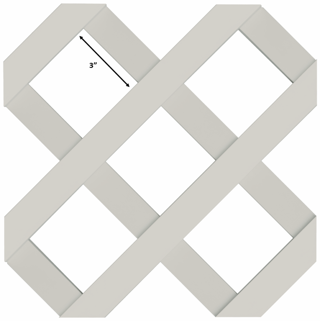 SAMPLE: 1/4In. Vinyl Lattice Sample - Decorative - Traditional Diagonal ...