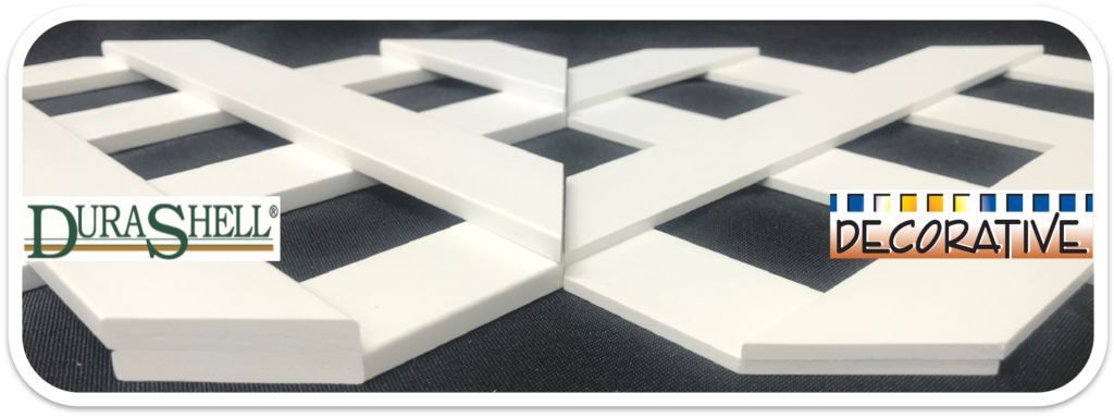 DuraShell® vs. Decorative Vinyl - Traditional Diagonal And Square Lattice