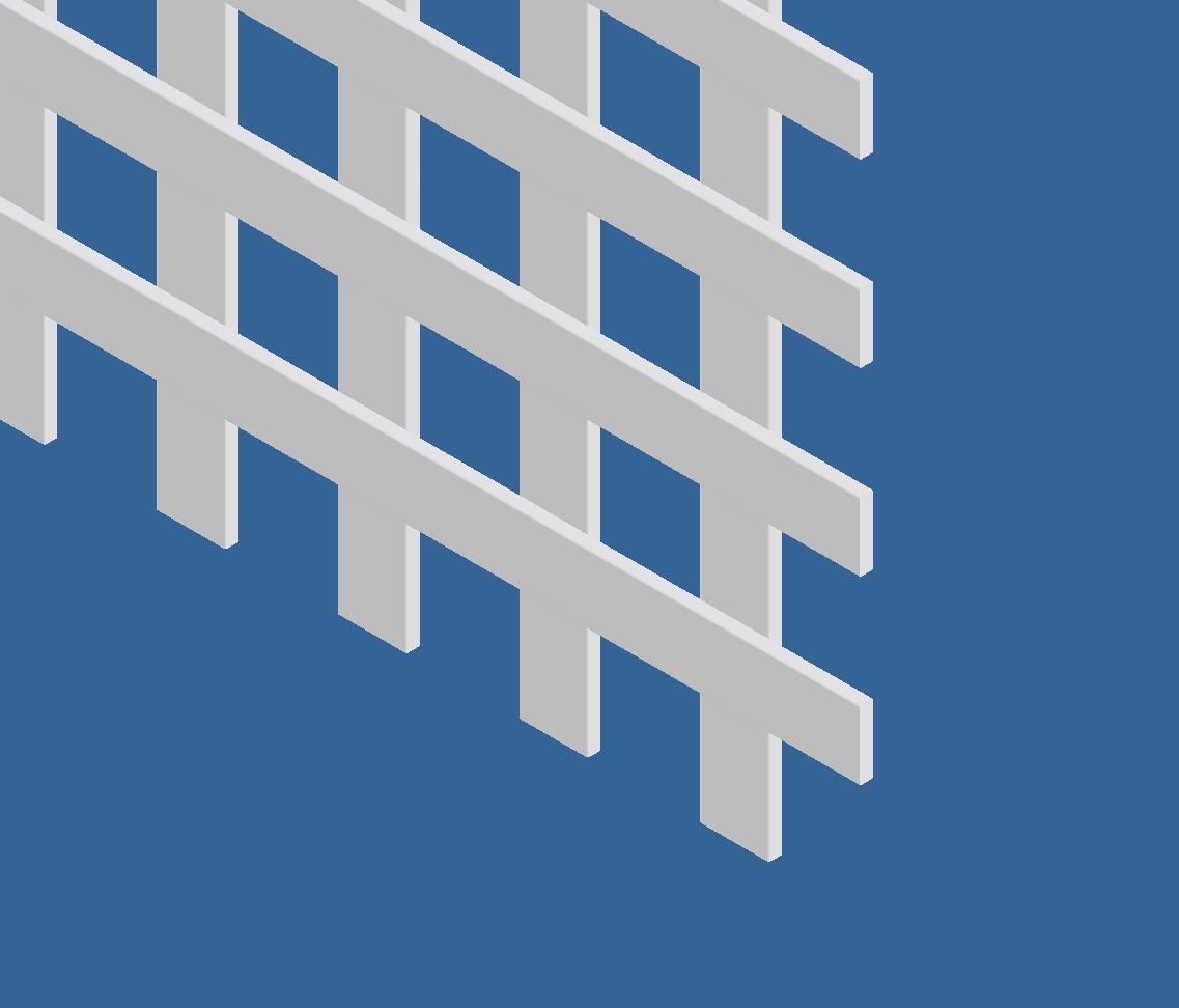 2" Square 1/2In. 3D Vinyl Lattice - DuraShell® - Traditional Diagonal ...