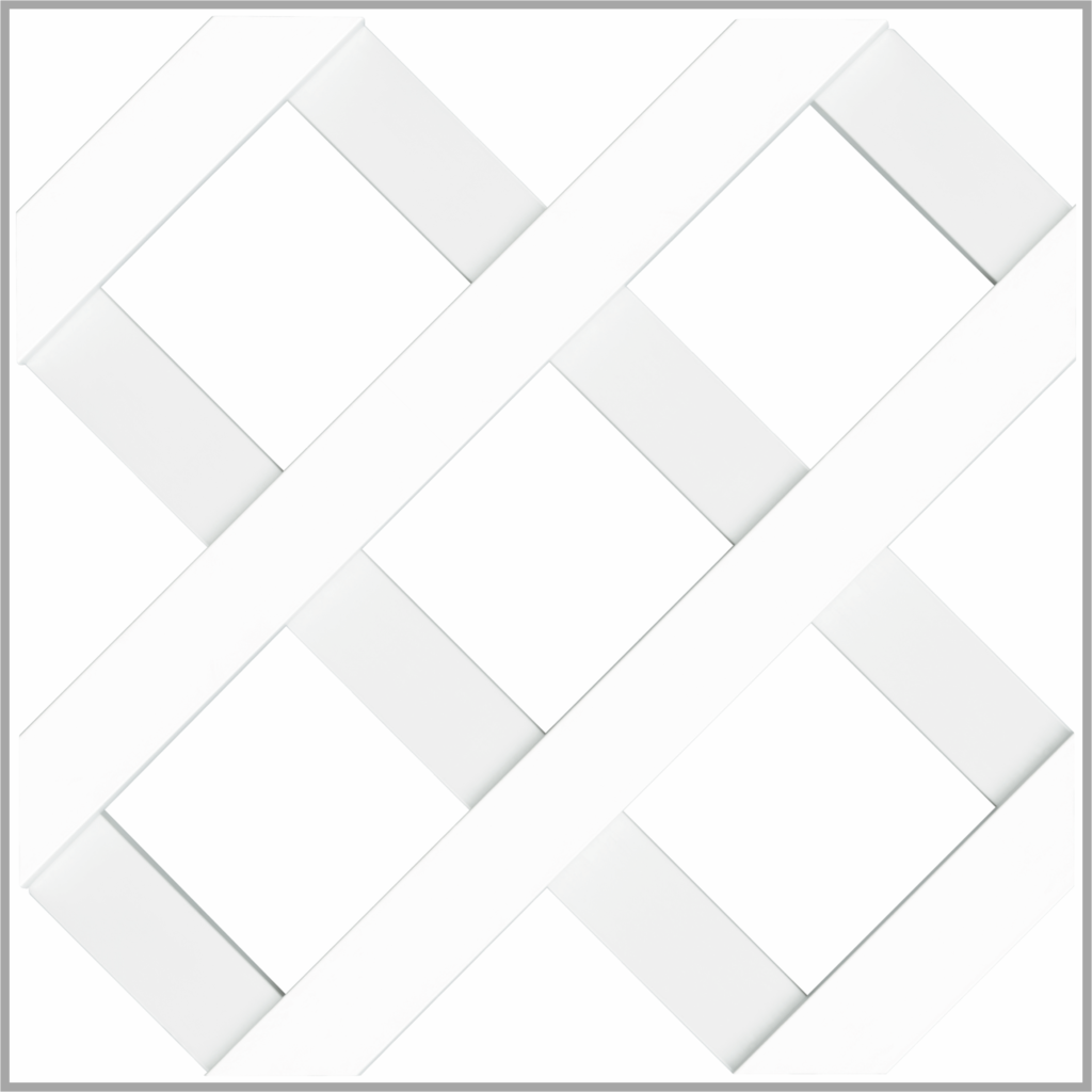 3" Diagonal 1/4In. 3D Vinyl Lattice – Decorative - Traditional Diagonal ...
